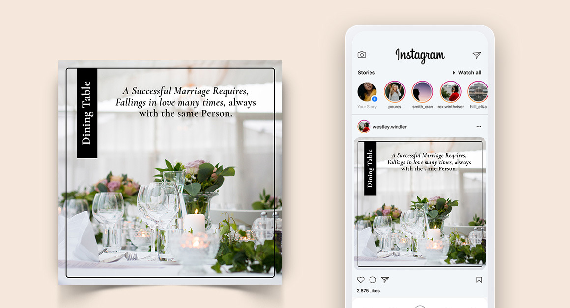 Wedding Invitation Social Media Post Design Template-05