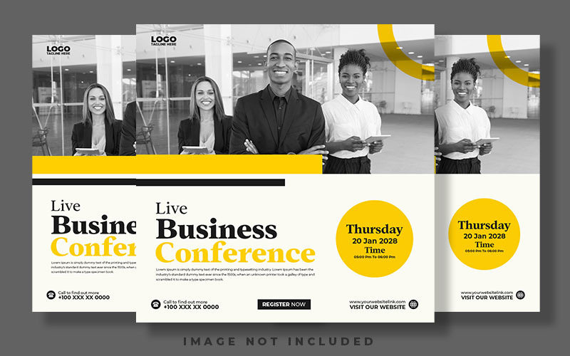 Live Business Conference Social Media Post - TemplateMonster