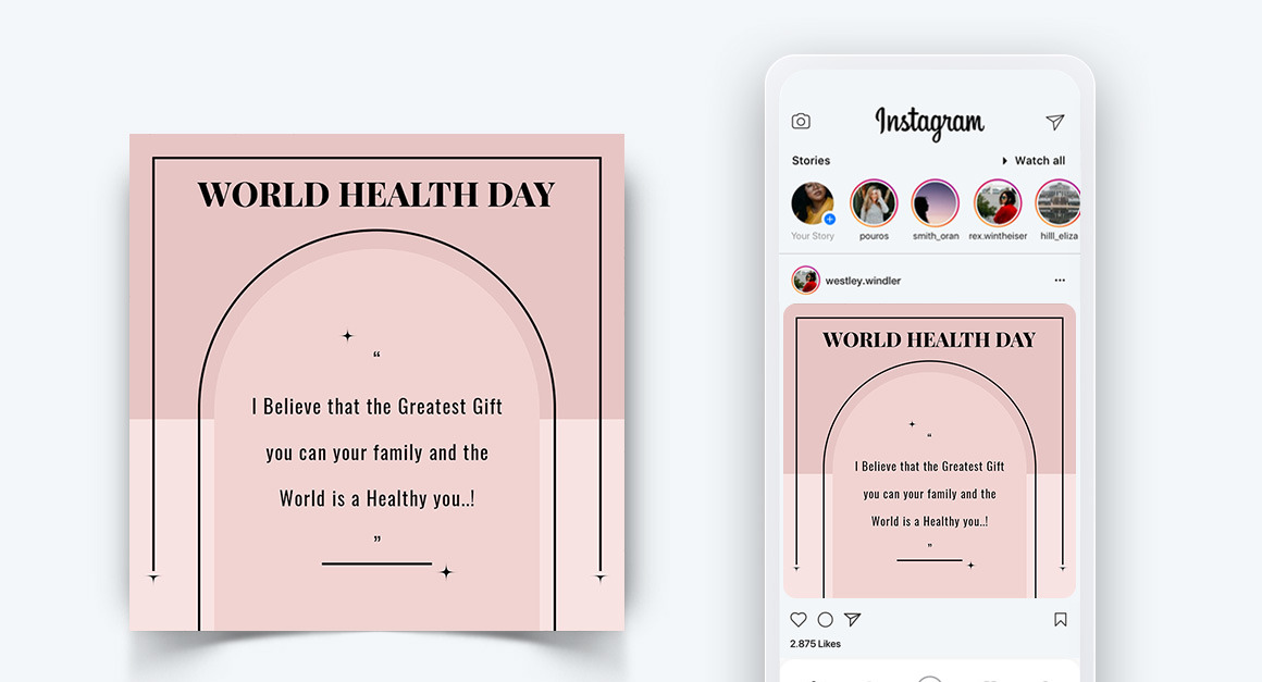 World Health Day Social Media Post Design Template-15