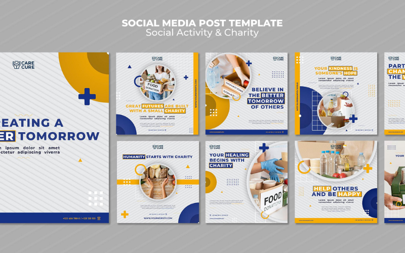 Editable Social Activity And Charity Instagram Post (PSD) Social Media