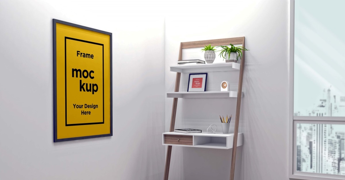 Workstation Frames Mockup Workplace Study Table V-5