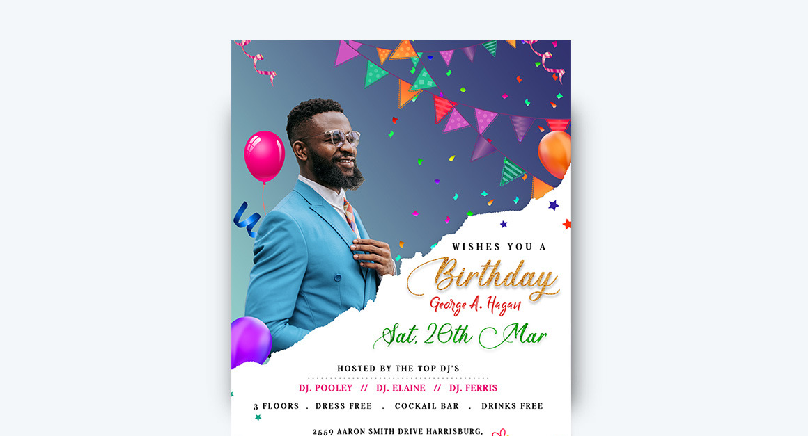 Birthday Party Celebration Social Media Instagram Feed-02