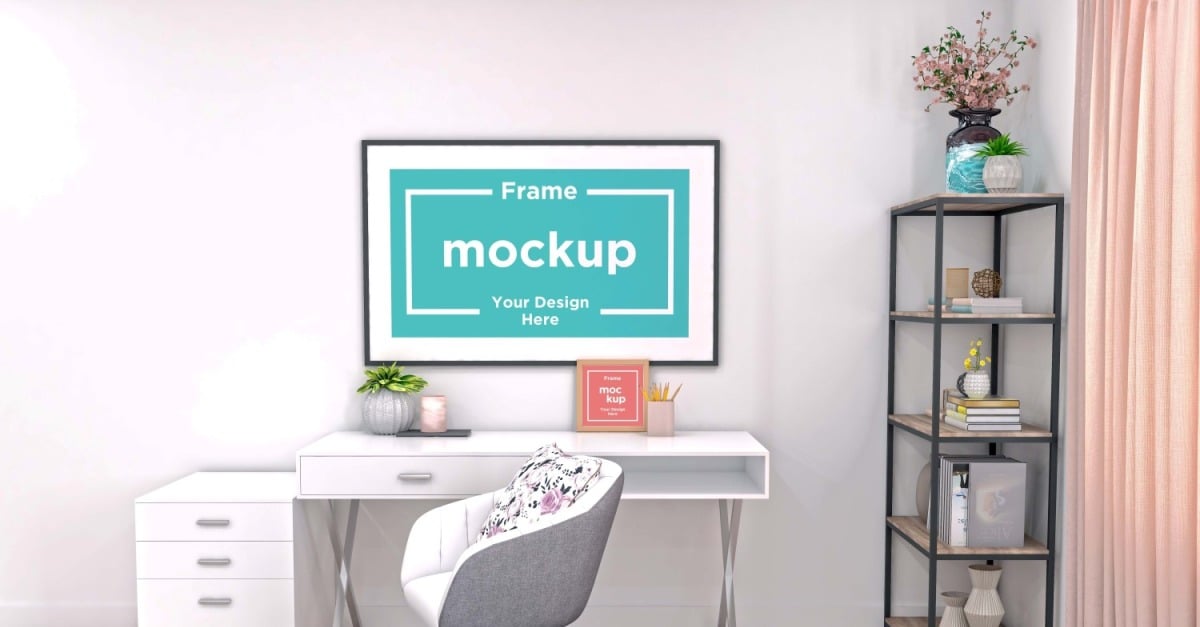 Workstation Frame Mockup Workplace Study Table V-55