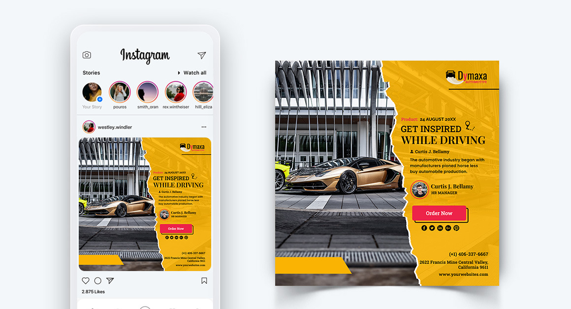Automotive Service Social Media Post Design Template-04