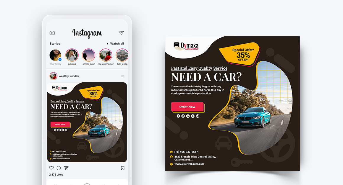 Automotive Service Social Media Post Design Template-06