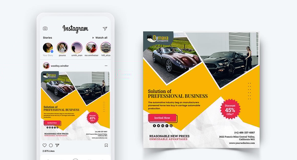 Automotive Service Social Media Post Design Template-08