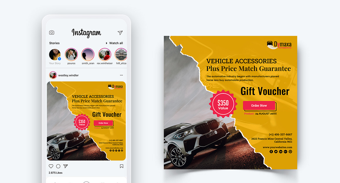 Automotive Service Social Media Post Design Template-19