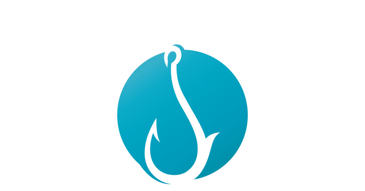 Balıkçılık Kanca Vektör Logo Tasarım Şablonu V13