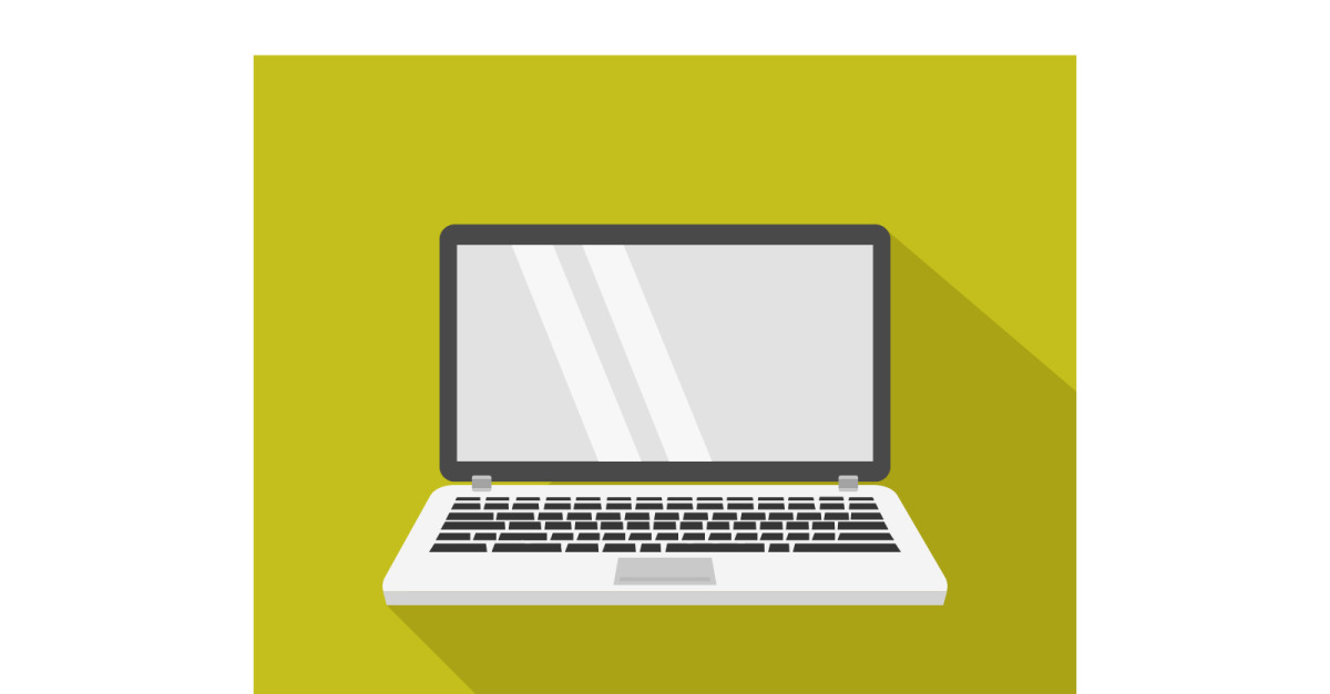 Přenosný počítač ilustrovaný na pozadí - TemplateMonster