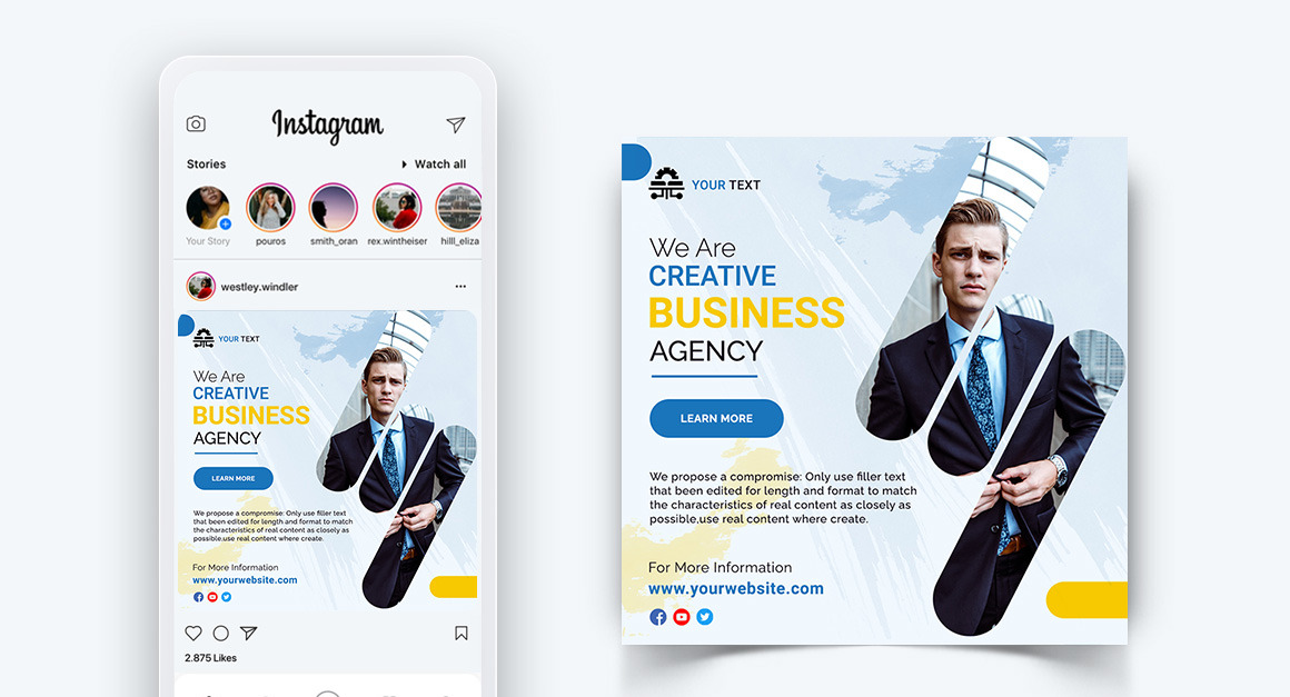Business Agency Corporate Service Social Media Post Design Template-09