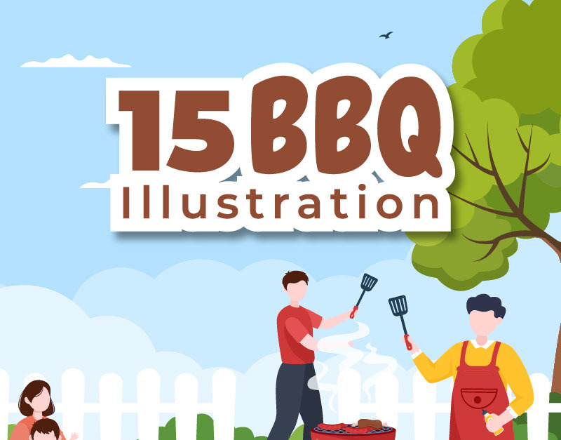 Dibujos Animados De Barbacoa Ilustración De Dibujos Animados De