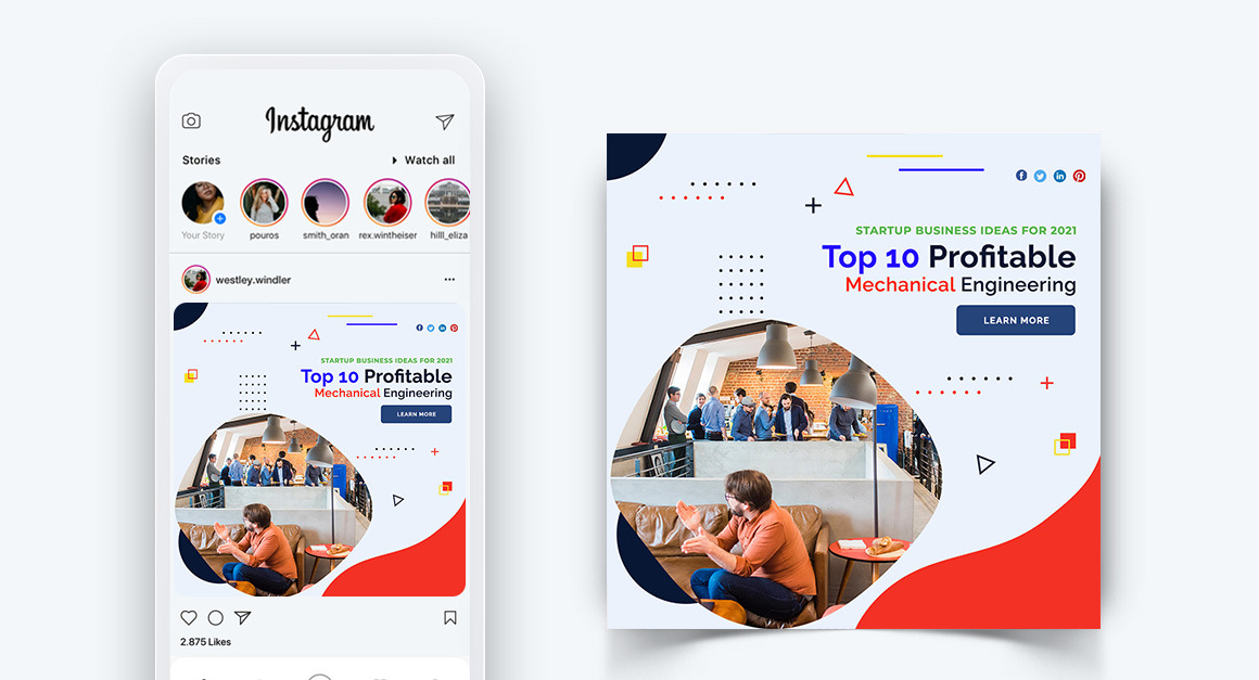 Business Agency Corporate Service Social Media Post Design Template-32