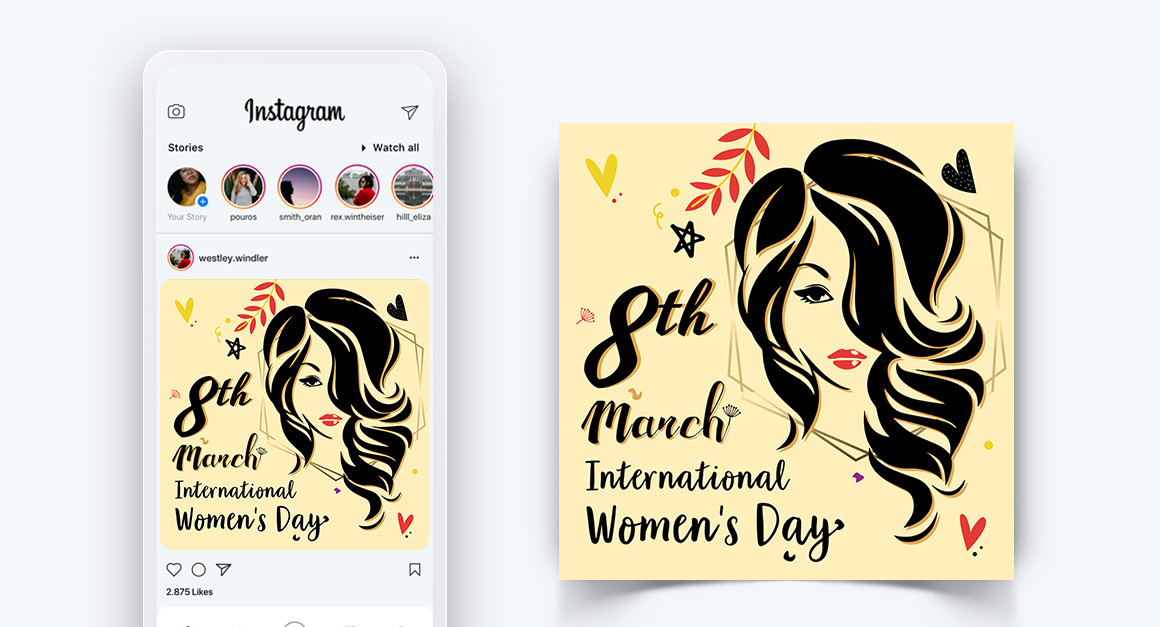 International Womens Day Social Media Instagram Post Design Template-05