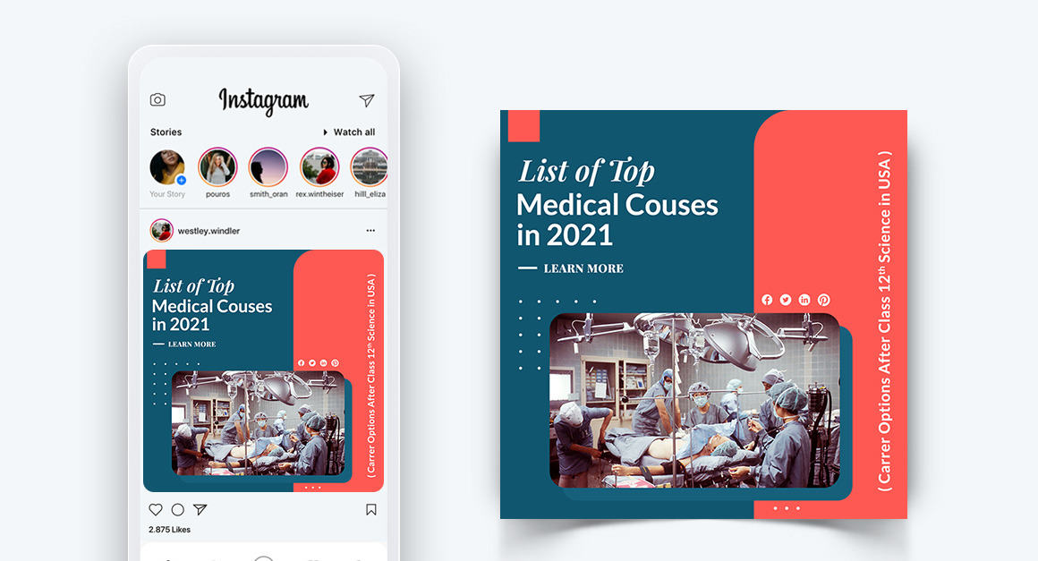 Medical and Hospital Social Media Instagram Post Design Template-01