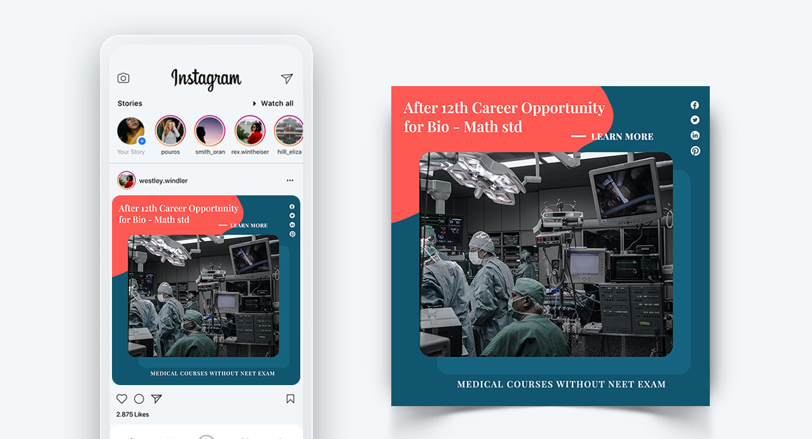 Medical and Hospital Social Media Instagram Post Design Template-02