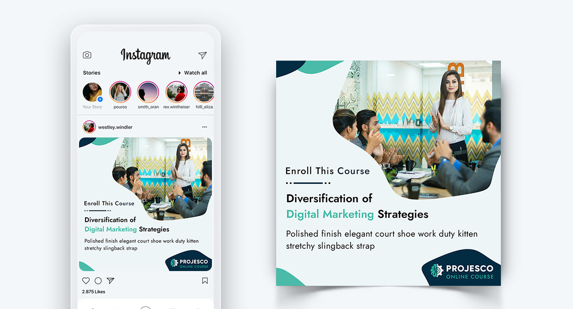 Online Course Elearning Social Media Instagram Post Design Template-03