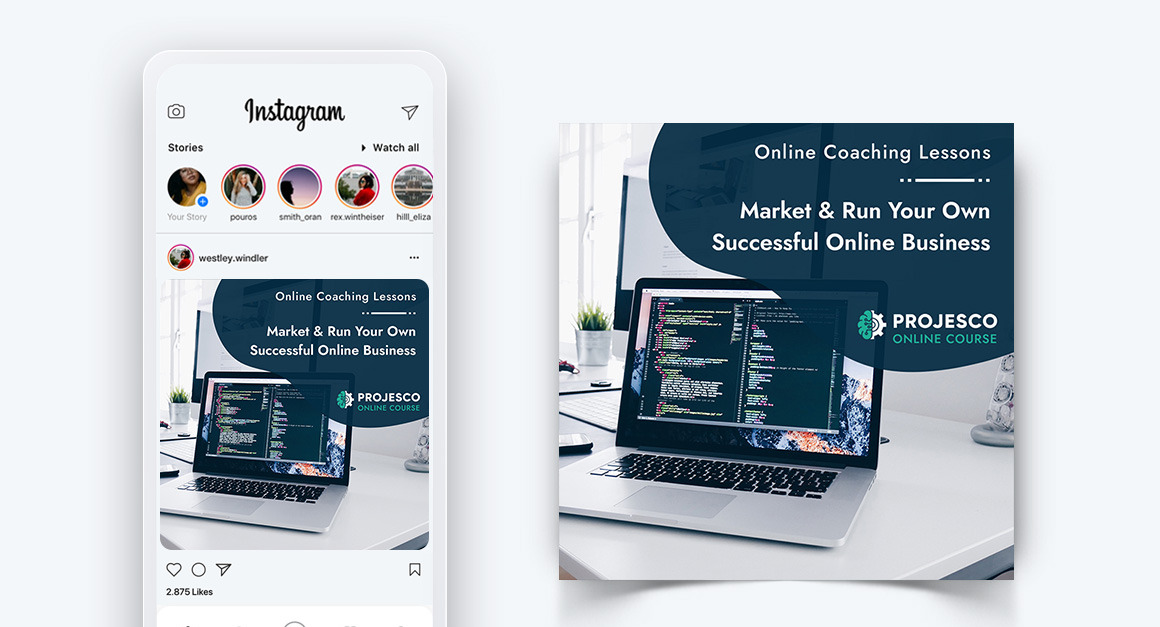 Online Course Elearning Social Media Instagram Post Design Template-06