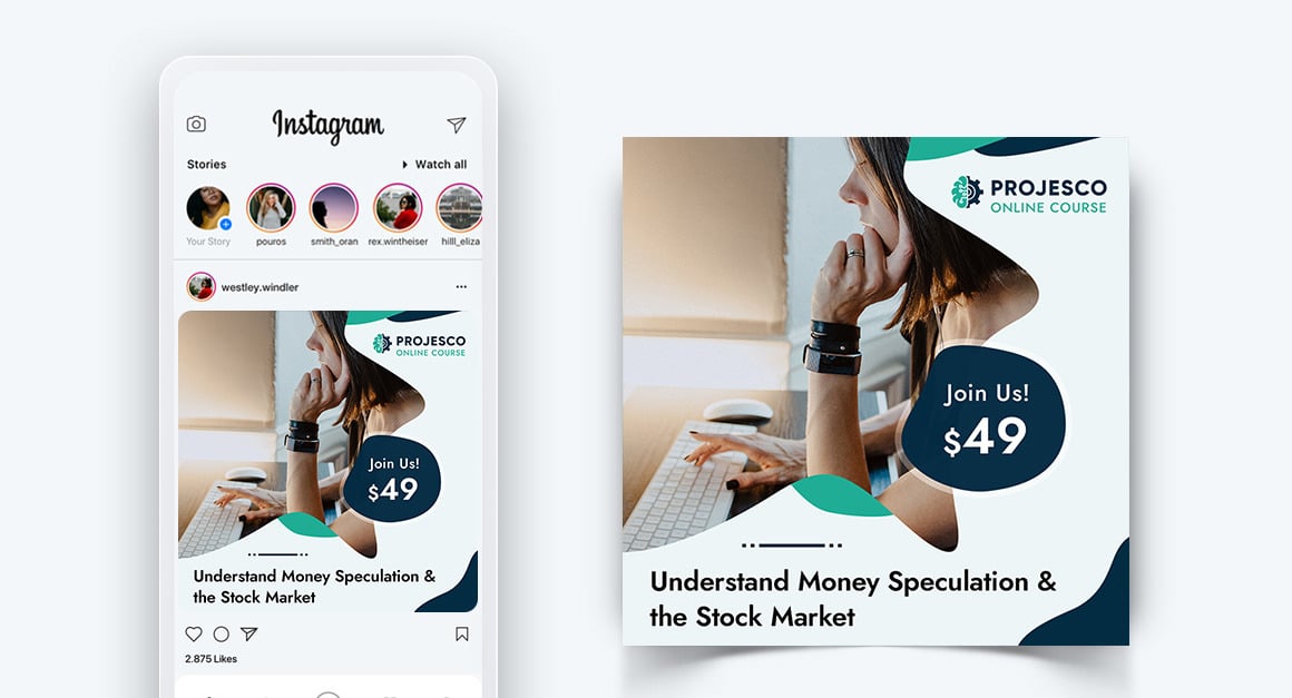 Online Course Elearning Social Media Instagram Post Design Template-08
