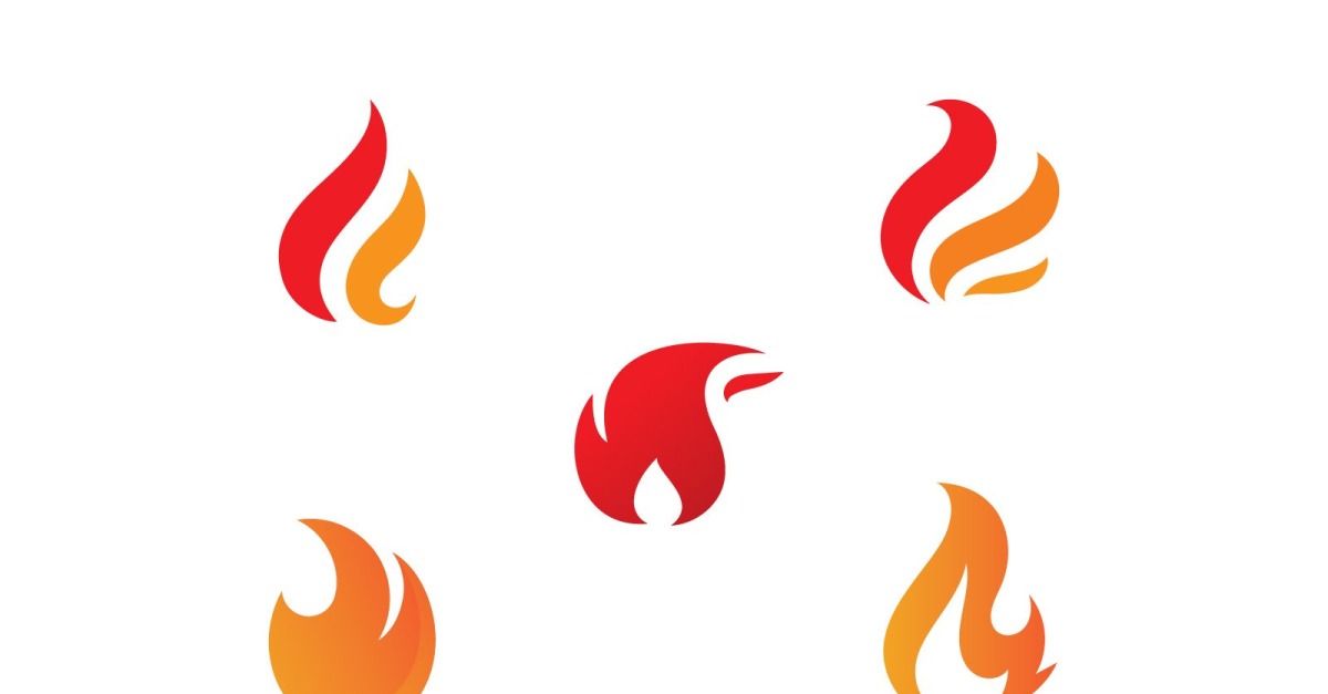 Fire Torch Light Vector Logo Design Template V14