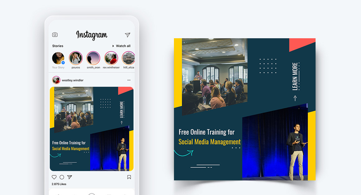 Social Media Workshop Social Media Instagram Post Design Template-12