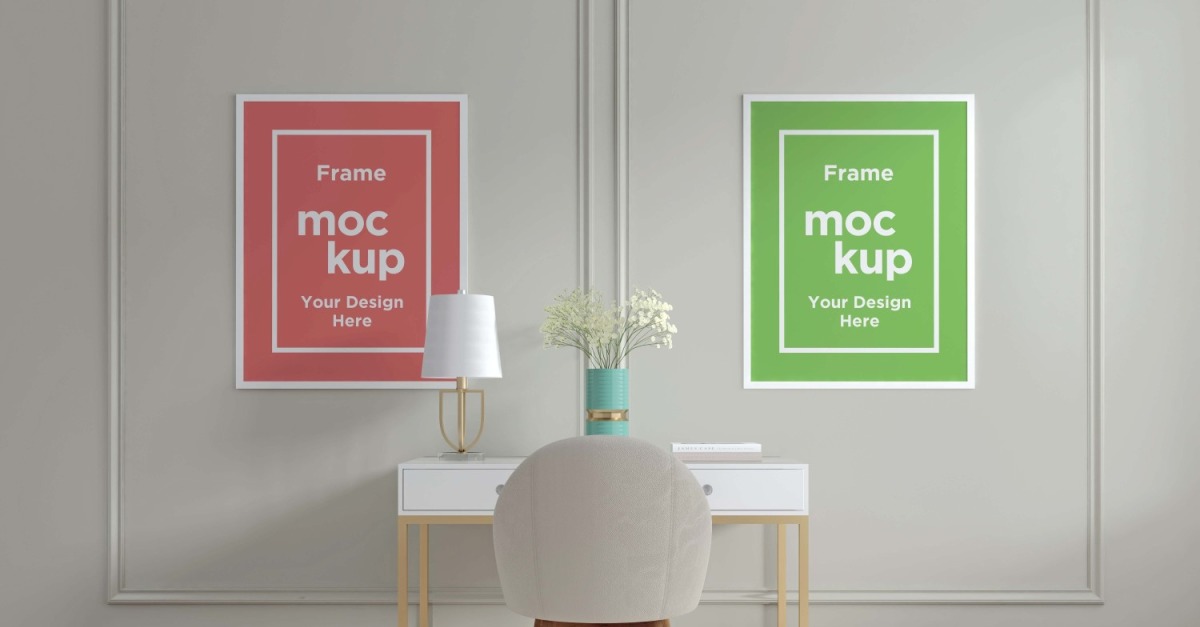 Workstation Frames Mockup Workplace Study Table V-88