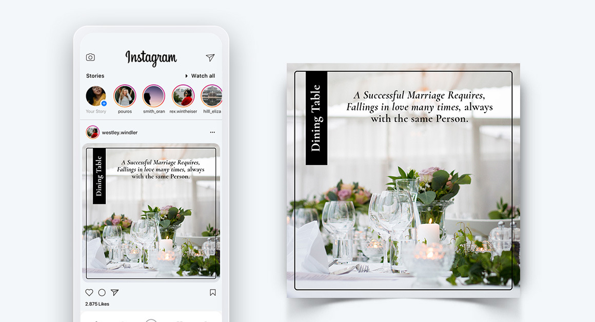 Wedding Invitation Social Media Instagram Post Design Template-05