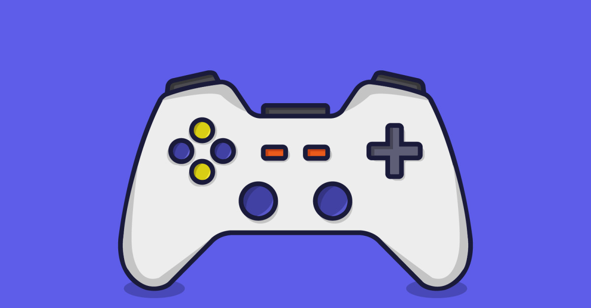 Joystick ilustrado en vector sobre fondo blanco