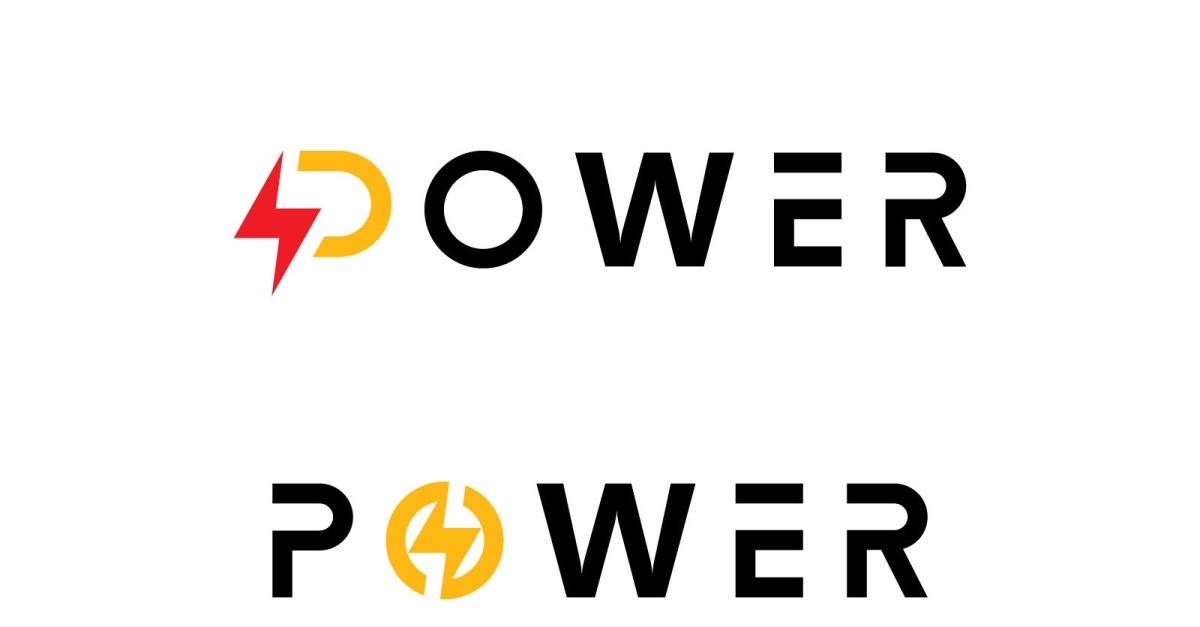 P Power Vector Logo Template. P Letter With Power Sign V2