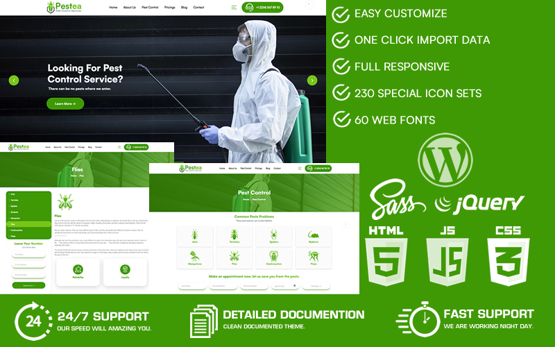 Pestea - Pest Control WordPress Theme - TemplateMonster