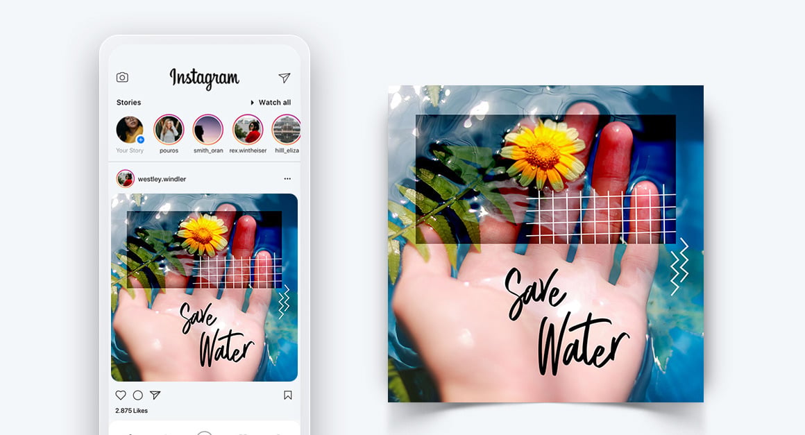 World Water Day Social Media Instagram Post Design Template-19