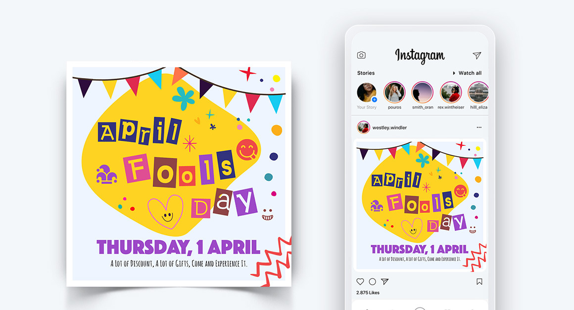 April Fools Day Social Media Instagram Post Design-02
