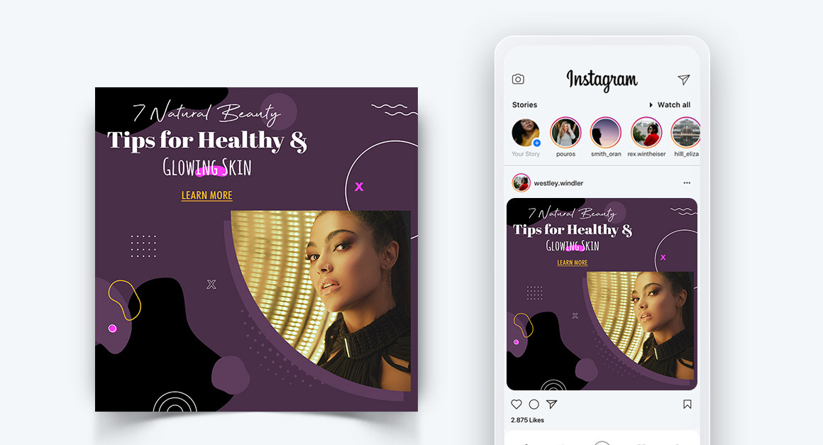 Beauty Salon and Spa Social Media Instagram Post Design-24