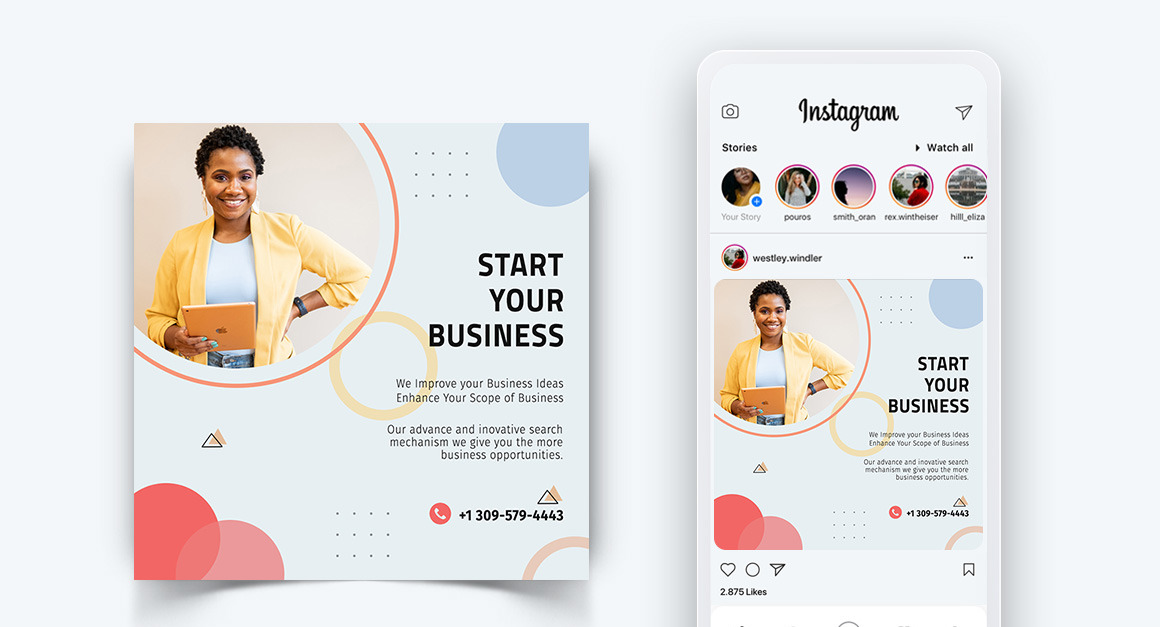 Business Agency Corporate Service Social Media Instagram Post Design-01