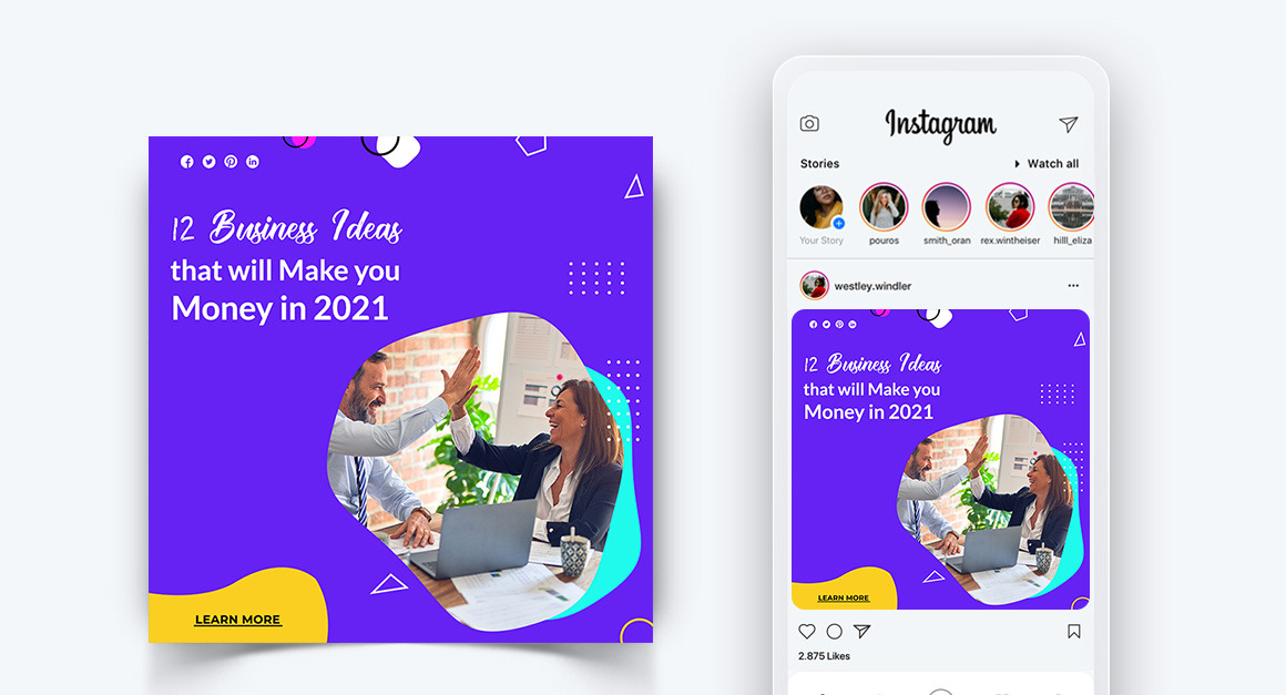 Business Agency Corporate Service Social Media Instagram Post Design-53