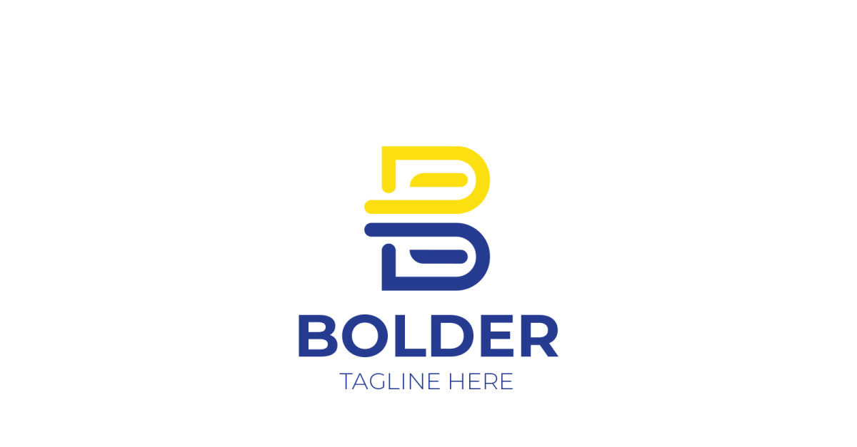B Letter Bolder Logo Design Template - TemplateMonster