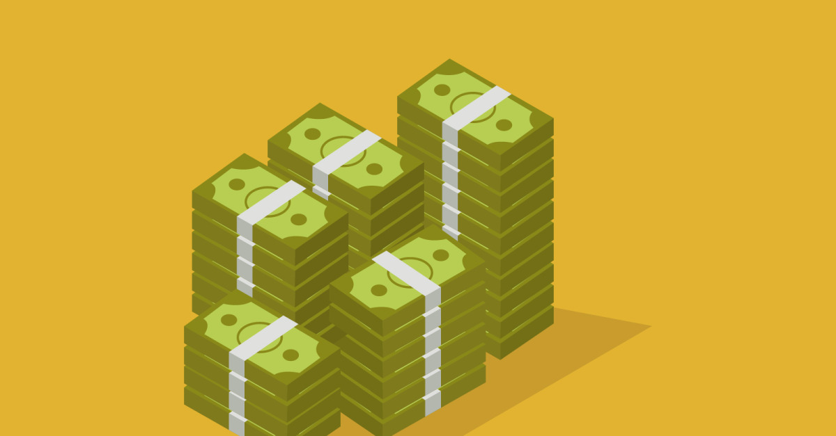Isometric money illustrated in vector on a background
