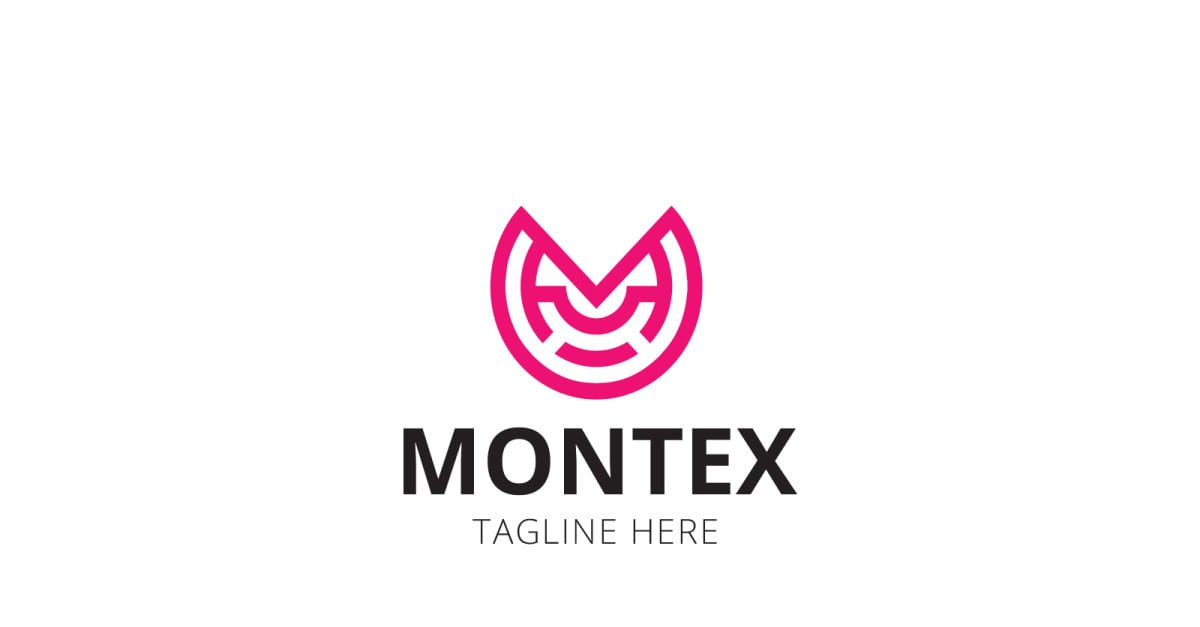 M Letter Montex Logo Design Vector Template - TemplateMonster