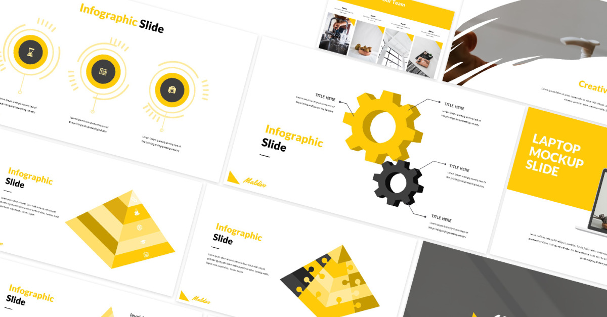 Modelo de Powerpoint Criativo Maldivo - TemplateMonster