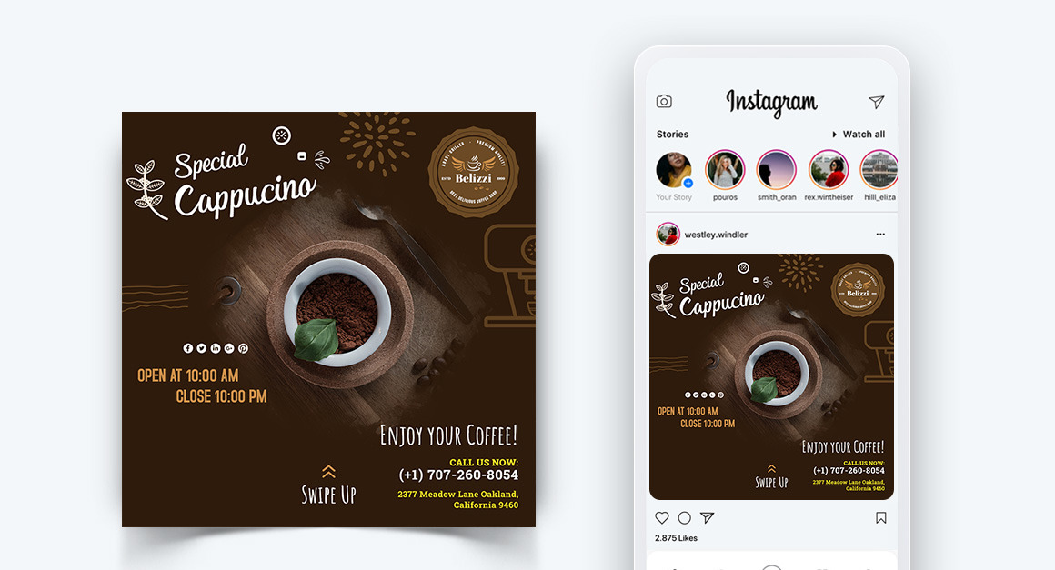 Coffee Shop Social Media Instagram Post Design-20