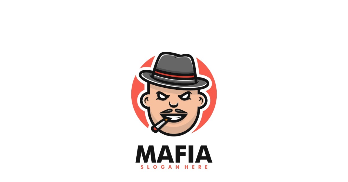 Mafia Simple Mascot Logo Style #265107 - TemplateMonster