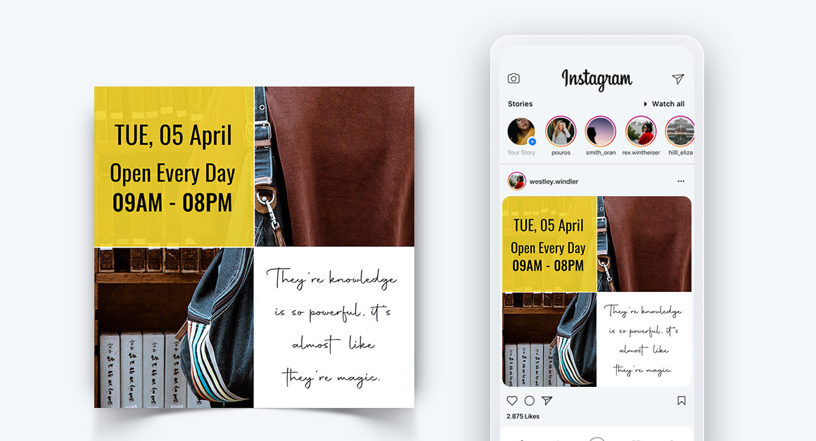 National Librarian Day Social Media Instagram Post Design-15