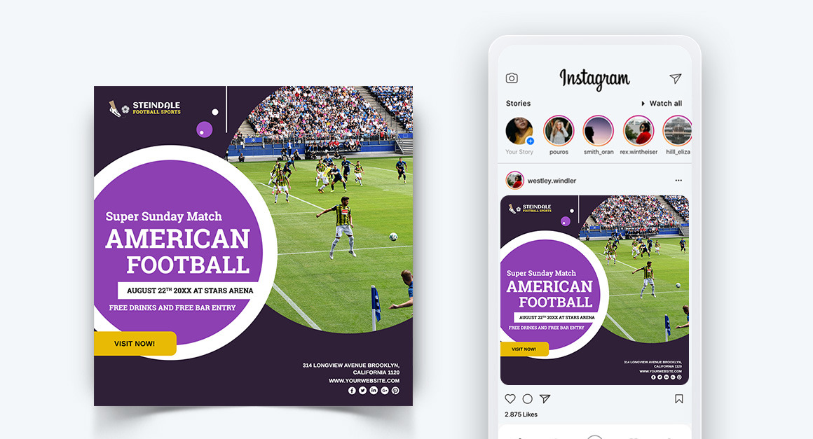 Sport Tournaments Social Media Instagram Post Design-12