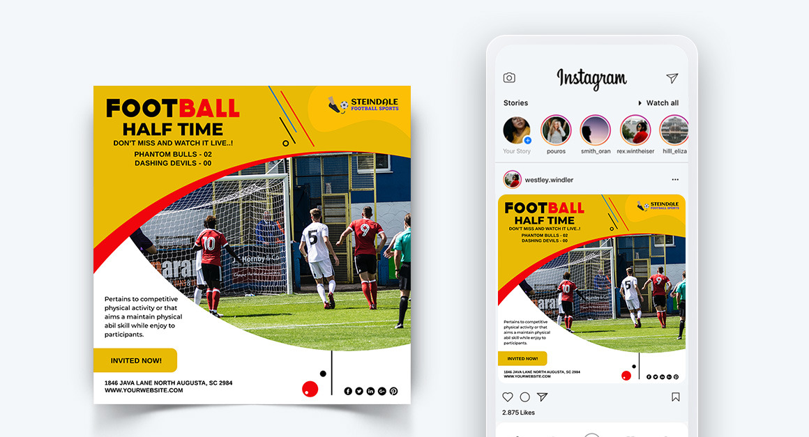 Sport Tournaments Social Media Instagram Post Design-18