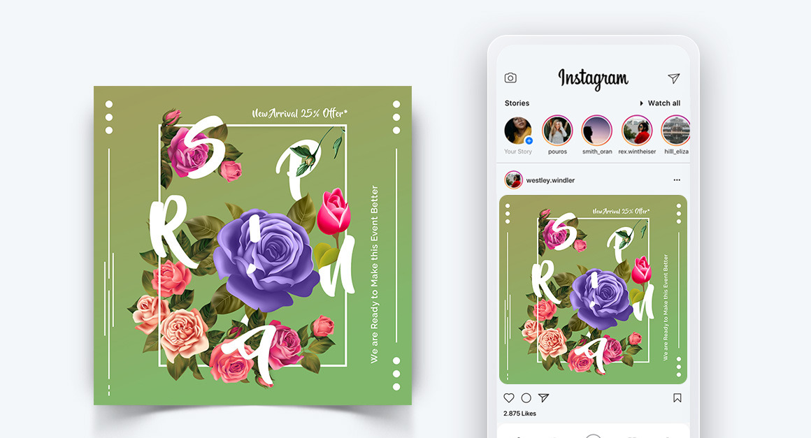 Spring Season Social Media Instagram Post Design-05