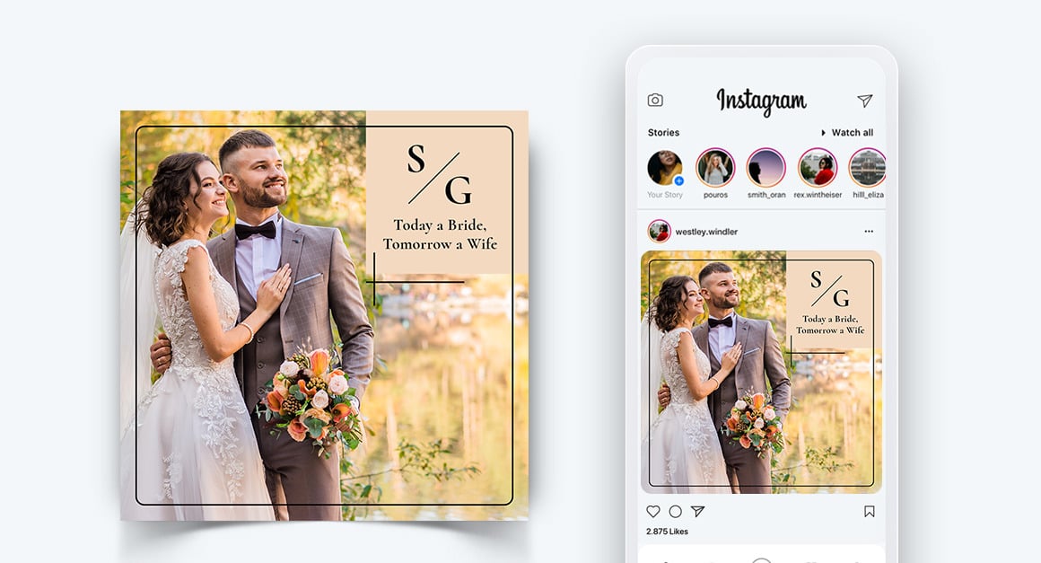 Wedding Invitation Social Media Instagram Post Design-01