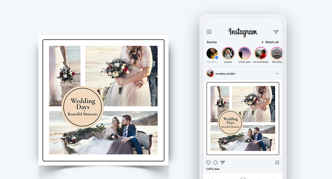 Wedding Invitation Social Media Instagram Post Design-07