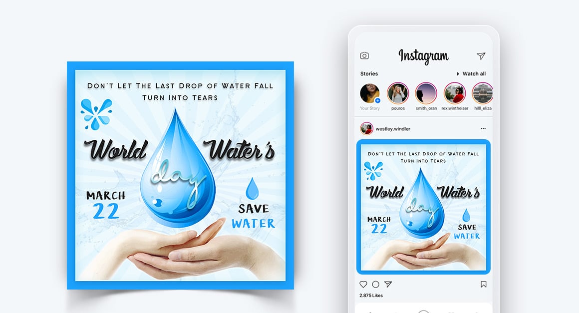 World Water Day Social Media Instagram Post Design-01