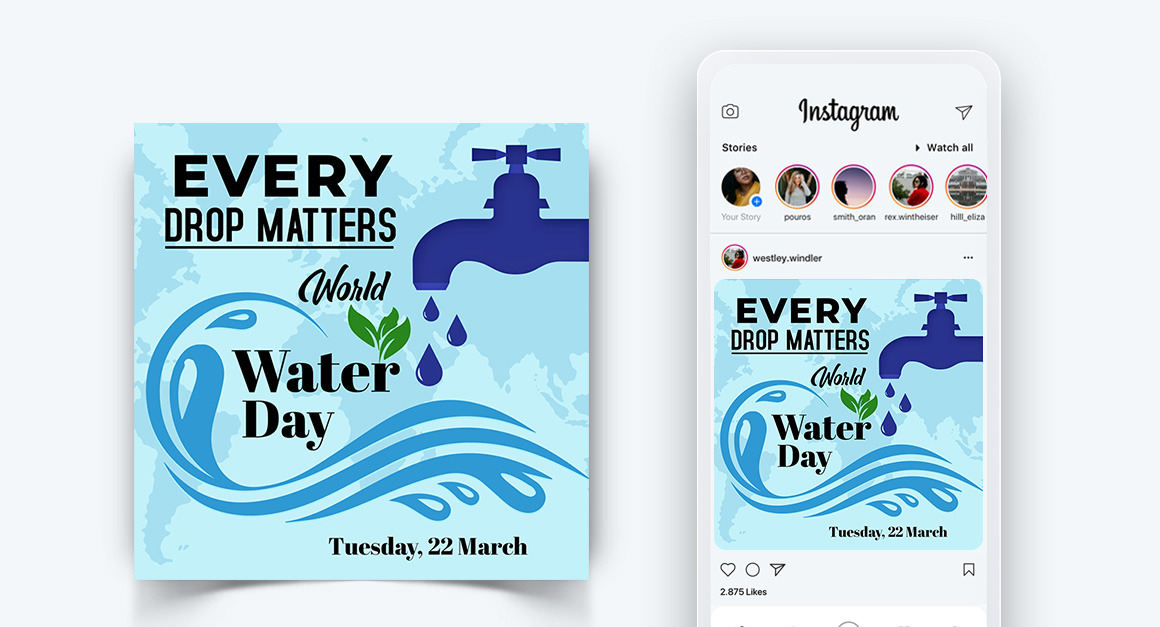 World Water Day Social Media Instagram Post Design-07