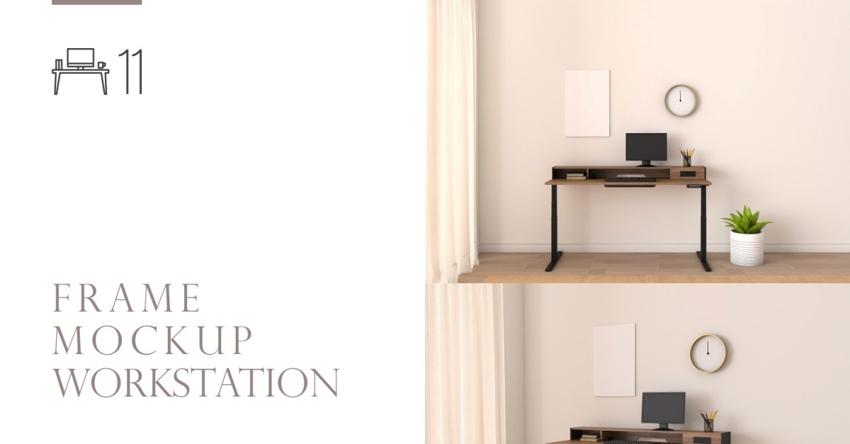 Workstation Screen Mockup, Workplace Study Table Set-11