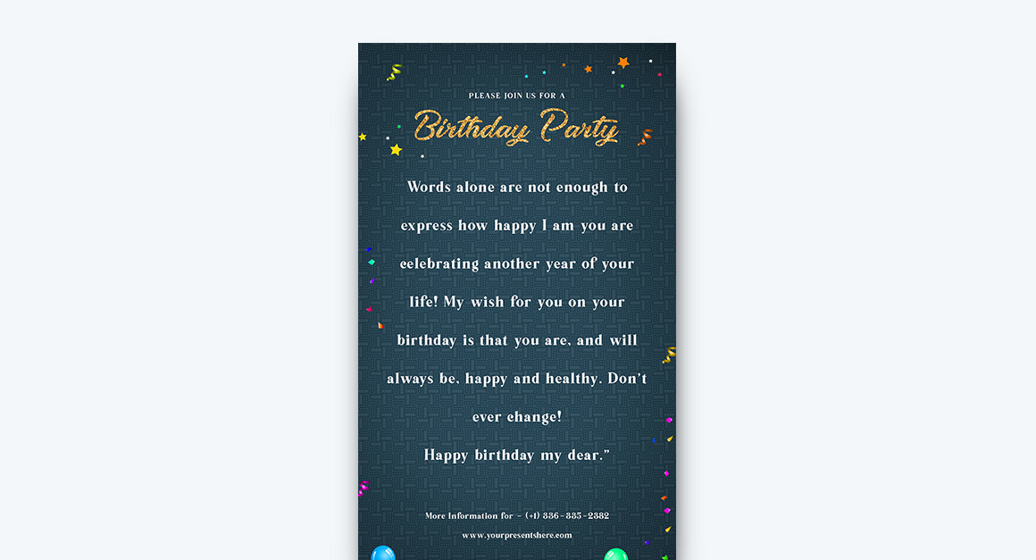 Birthday Party Celebration Social Media Story Design-14